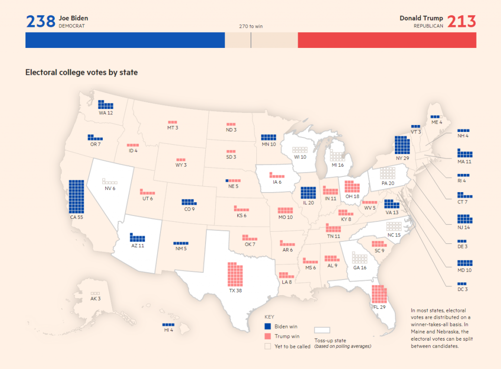 Election Maps Visualizing 2020 U.S. Presidential Electoral Vote Results