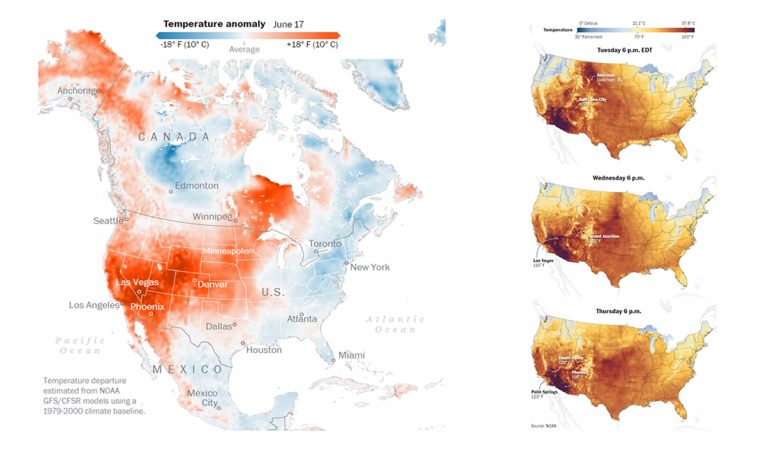 Heat and Drought in American West in Visualizations | DataViz Weekly