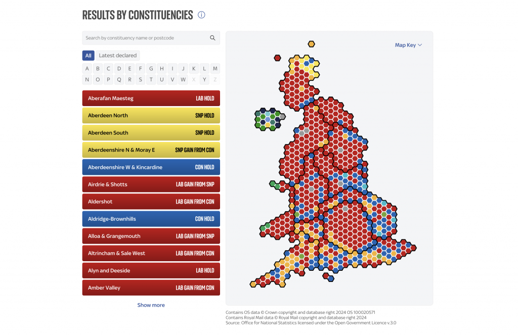 2024 UK Election Maps | Data Visualization Weekly