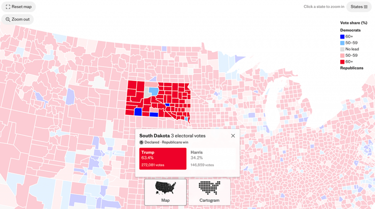 U.S. Election Maps 2024 — DataViz Weekly Special
